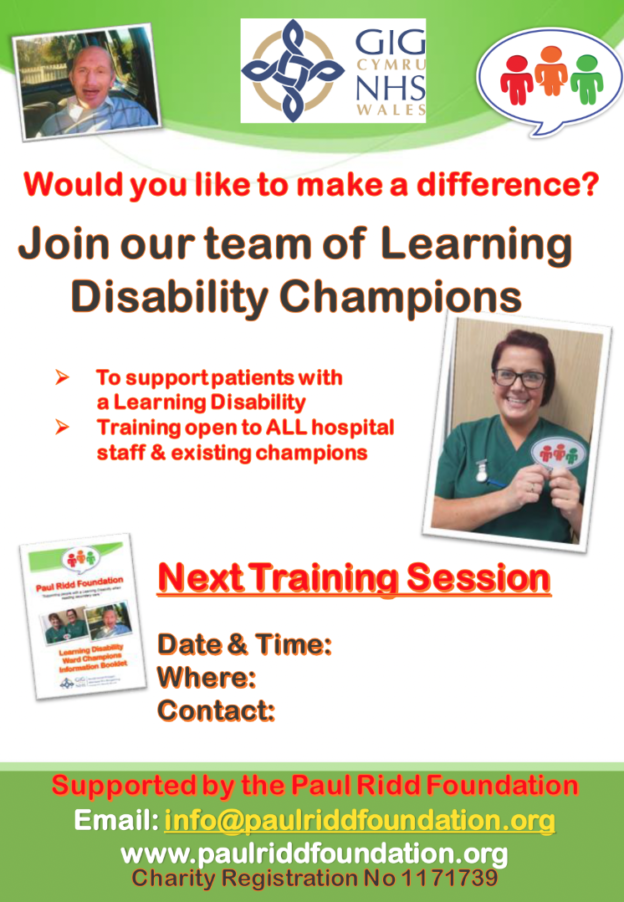 Learning Disability Champions - Paul Ridd Foundation